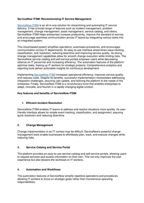 PPT ServiceNow ITSM Revolutionizing IT Service Management PowerPoint Presentation ID 12676780