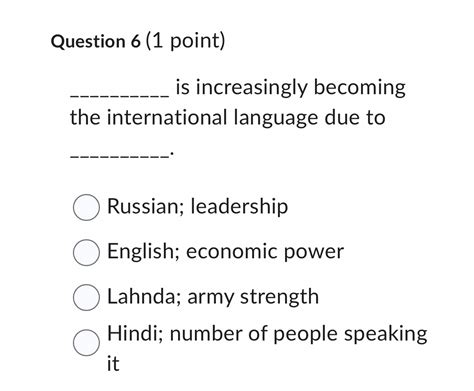 Solved Question 6 1 Point Is Increasingly Becoming The Chegg Com