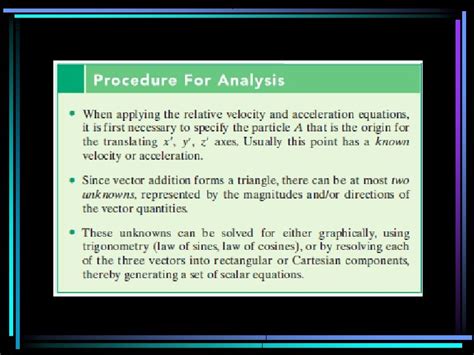Relativemotion Analysis Of Two Particles Using Translating Axes