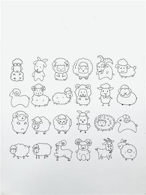 羊的简笔画简单又可爱 10秒画一只羊 画趣文库（我爱生活）