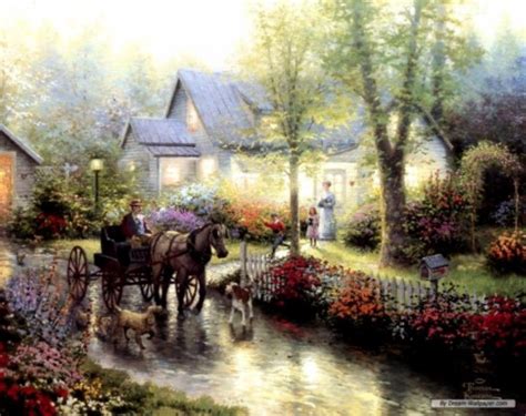 Jesus Painting By Thomas Kinkade 4k Hd Desktop Wallpaper Walking With