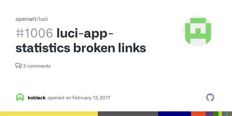 Luci App Statistics Broken Links · Issue 1006 · Openwrtluci · Github