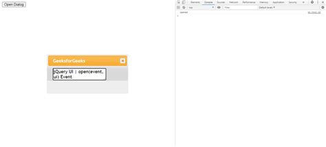 Jquery Ui Dialog Open Event Geeksforgeeks