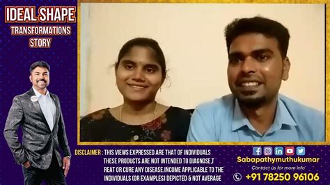 Ideal Weight Transformation Story From Families With Sabapathy Muthukumar Youtube