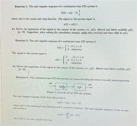 Solved Exercise 1 The Unit Impulse Response Of A