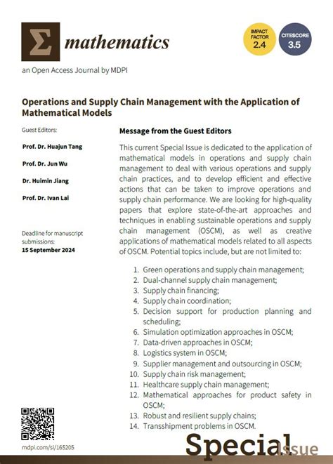 Mathematics Mdpi On Linkedin Mathematics Operations Supply