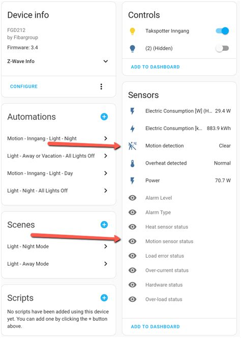 Zwavejs Adds Motion Sensor Status Entities To Fibaro Dimmers