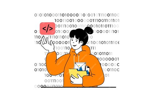 Premium Vector Web Development Concept With People Scene In Flat Design Woman Working With