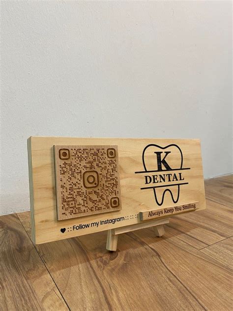 Engraving Paylah PayNow QR Code Plaque Customizable Furniture Home