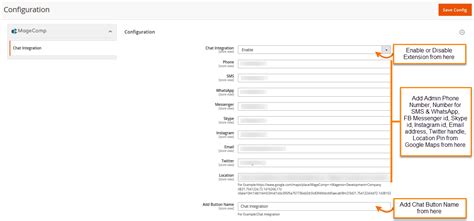 Configuration Settings Magento 2 Chat Integration Extension
