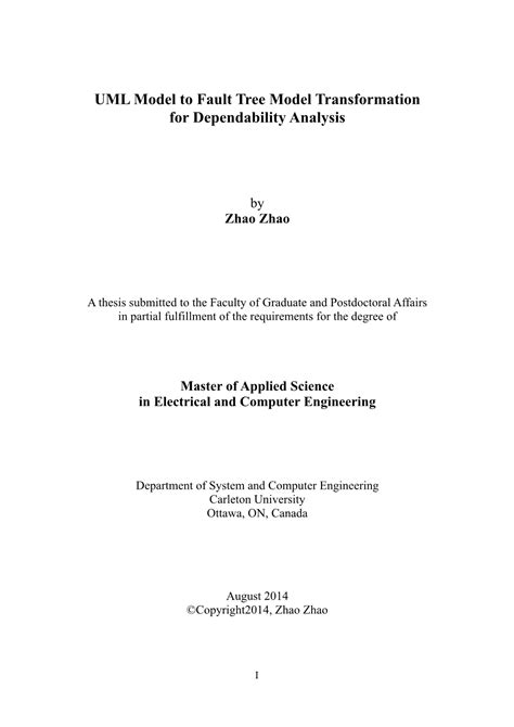 Uml Model To Fault Tree Model Transformation For Dependability Docslib