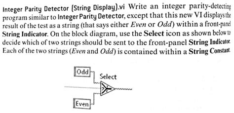 Solved Integer Parity Detector String Displayvi Write An