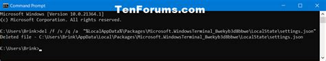 how to reset windows terminal settings to default in windows 10 tutorials
