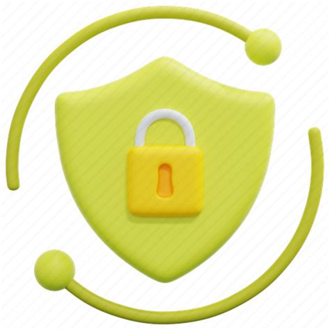 Security System Shield Cyber Padlock Digital Lock 3d Illustration Download On Iconfinder