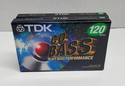 2 Tdk 120 Minute Cd Heavy Bass Performance Audio Cassette Tapes Brand