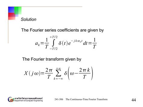 Chapter The Continuous Time Fourier Transform PDF