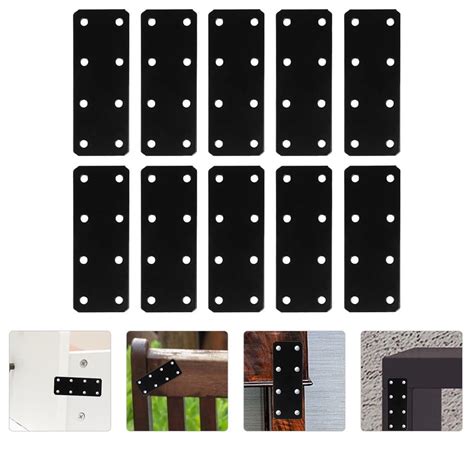 Flat Straight Brace 10pcs Flat Straight Brace Bracket Solid Mending Plate Repair Fixing