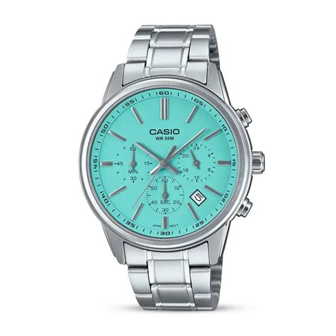 Casio Mtp E515d 2a2v Tiffany Blue Dial Mens Watch