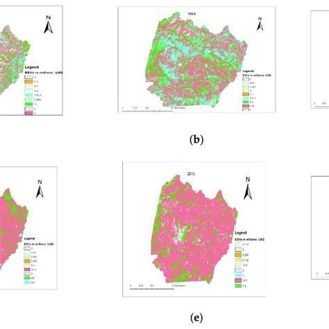 The Spatial Location Of Esvs In Millions Usd For The Years 1972 A