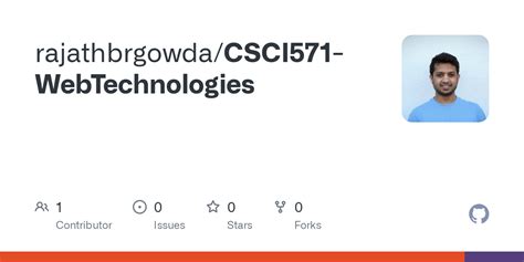 Github Rajathbrgowdacsci571 Webtechnologies
