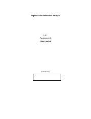 Lab 1 Part 2 M21 Cluster Analysis Assignment 1 Docx Big Data And