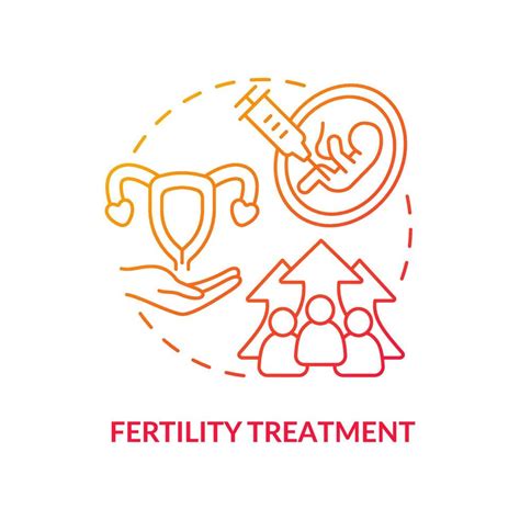 Fertility Treatment Red Gradient Concept Icon Conceiving Technology Cause Of Overpopulation