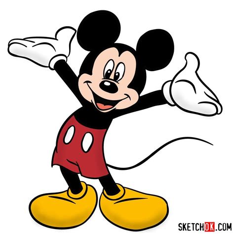 How To Draw Mickey Mouse Mickey Mouse Drawings Cartoon Drawings Mickey Mouse Coloring Pages