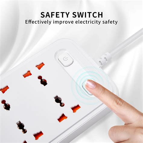 Power Outlet Strip 6 Way Universal Multi Socket Au Plug With Usb Type C