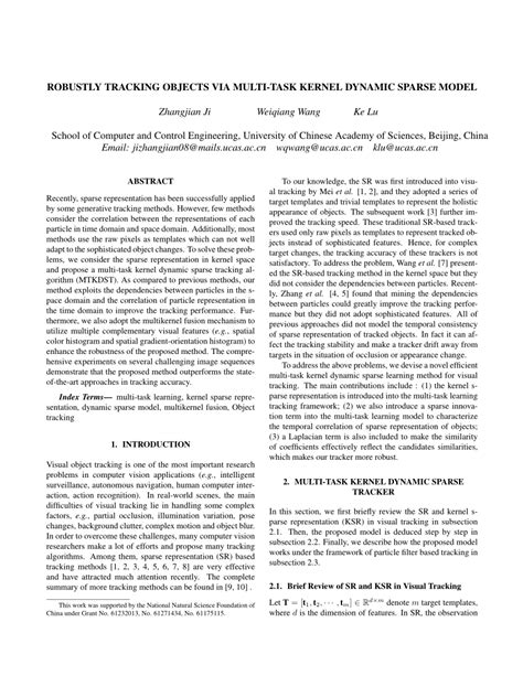 Pdf Robustly Tracking Objects Via Multi Task Kernel Dynamic Sparse Model
