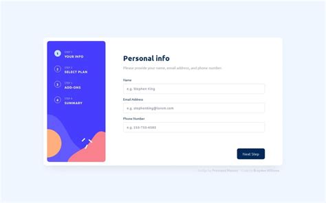 Frontend Mentor Multi Step Form With Vanilla Css And React Coding Challenge Solution