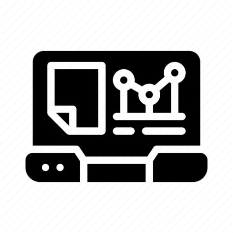 Diagram Analytics Line Graph Stats Report Laptop Icon Download On Iconfinder