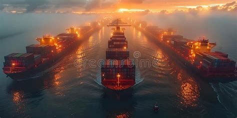 Efficient Global Logistics Network With Integrated Warehousing And Smart Container Cargo Stock