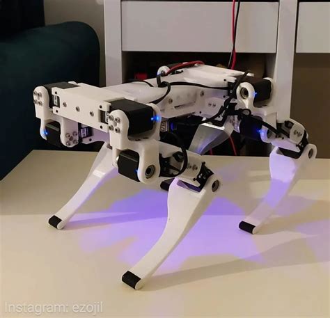 diy quadruped robot 3d cad model library grabcad 59 off