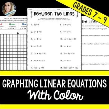 Interactive Learning Colorful Graphing Linear Equations Worksheet I 2024