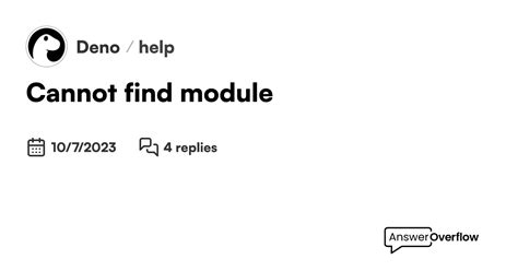 cannot find module deno