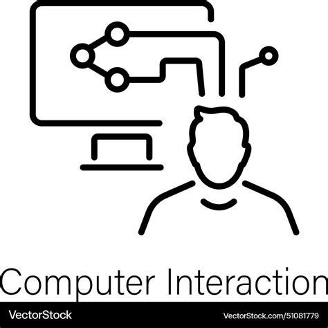 Computer Interaction Royalty Free Vector Image