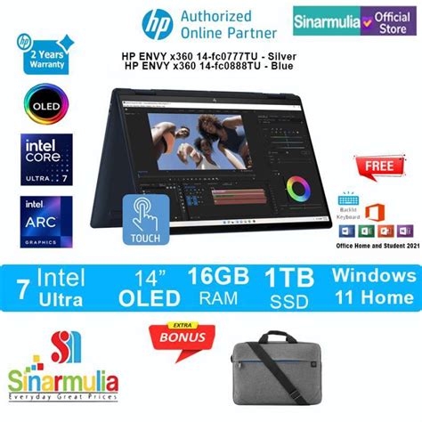 Promo Hp Envy X Fc Tu Fc Tu Intel Ultra U Tb Ssd Gb Oled K Touch Win