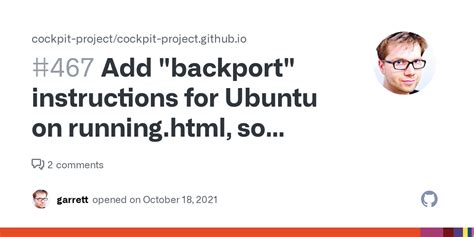 Add Backport Instructions For Ubuntu On Running Html So People Know