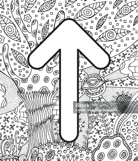 낙서 장식 배경으로 고 대 스칸디나비아 룬 테와 성인을 위한 색칠 페이지 환각 환상적인 신비 작품 벡터 일러스트 색칠하기에 대한 스톡 벡터 아트 및 기타 이미지 Istock