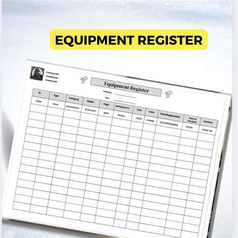 Pick Up Log Sheet Template Etsy