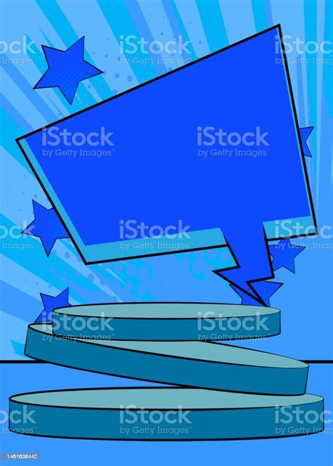 모형 프레젠테이션을 위한 만화 추상 플랫폼 만화책 제품 연단 무대 벡터 일러스트레이션 장면 받침대 질감 배경 가격에 대한 스톡 벡터 아트 및 기타 이미지 Istock