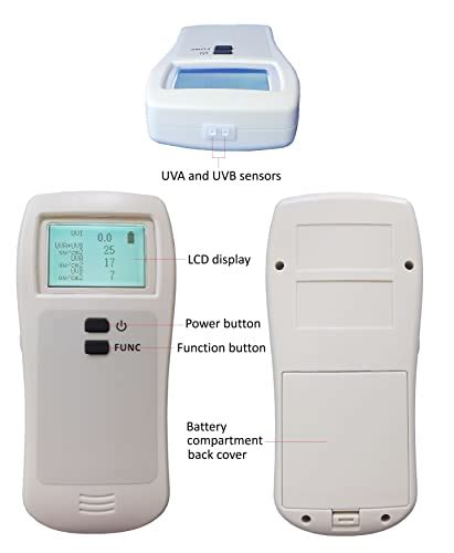 Ultraviolet Uva And Uvb Light Meter Display Uv Index Uva Uvb And Uva Uvb