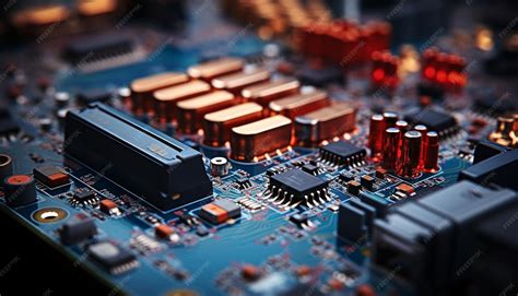 Premium Ai Image Computer Chip Circuit Board Motherboard Electrical