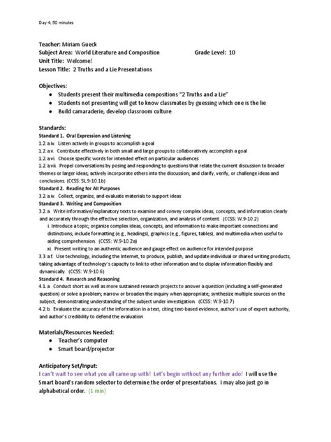 Unit 1 Day 4 Lesson 4 Pdf Reading Comprehension Semiotics