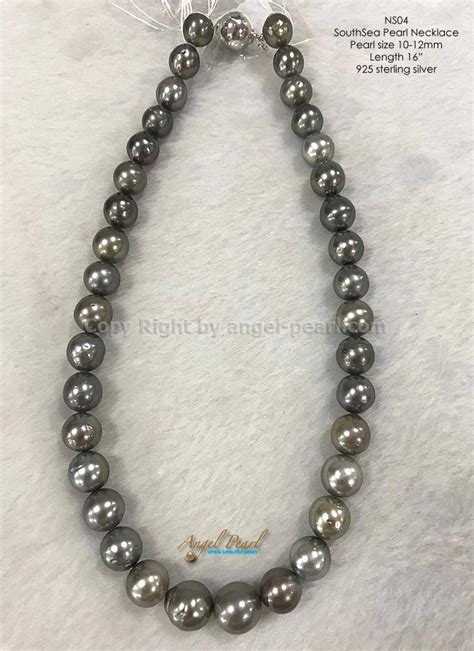 สร้อยคอไข่มุกแท้น้ำเค็มแท้สีดำ มุกขนาด 10 12mm