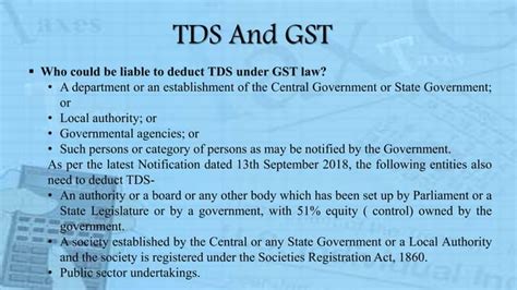 TDS And TCS Under GST PPTX Business Accounting Finance Business