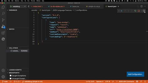 A Launch Json Setting For End To End Web Development Christian Heilmann