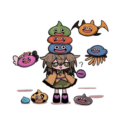 Zunusama Angel Slime Drake Slime Healslime Komeiji Koishi Metal Slime Mottle Slime Slime