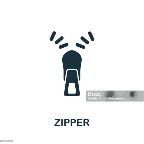 지퍼 아이콘입니다 재봉 장비 컬렉션의 간단한 그림 웹 디자인 템플릿 인포 그래픽 등을위한 크리에이 티브 지퍼 아이콘 지퍼에 대한 스톡 벡터 아트 및 기타 이미지 Istock