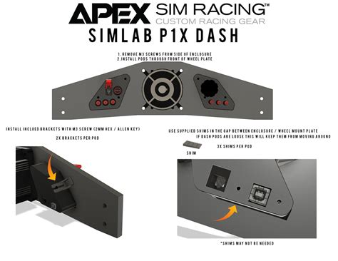 Simlab P1 Dash Board Pod For Simucube Mount Nkk No Multi Apex Sim Racing